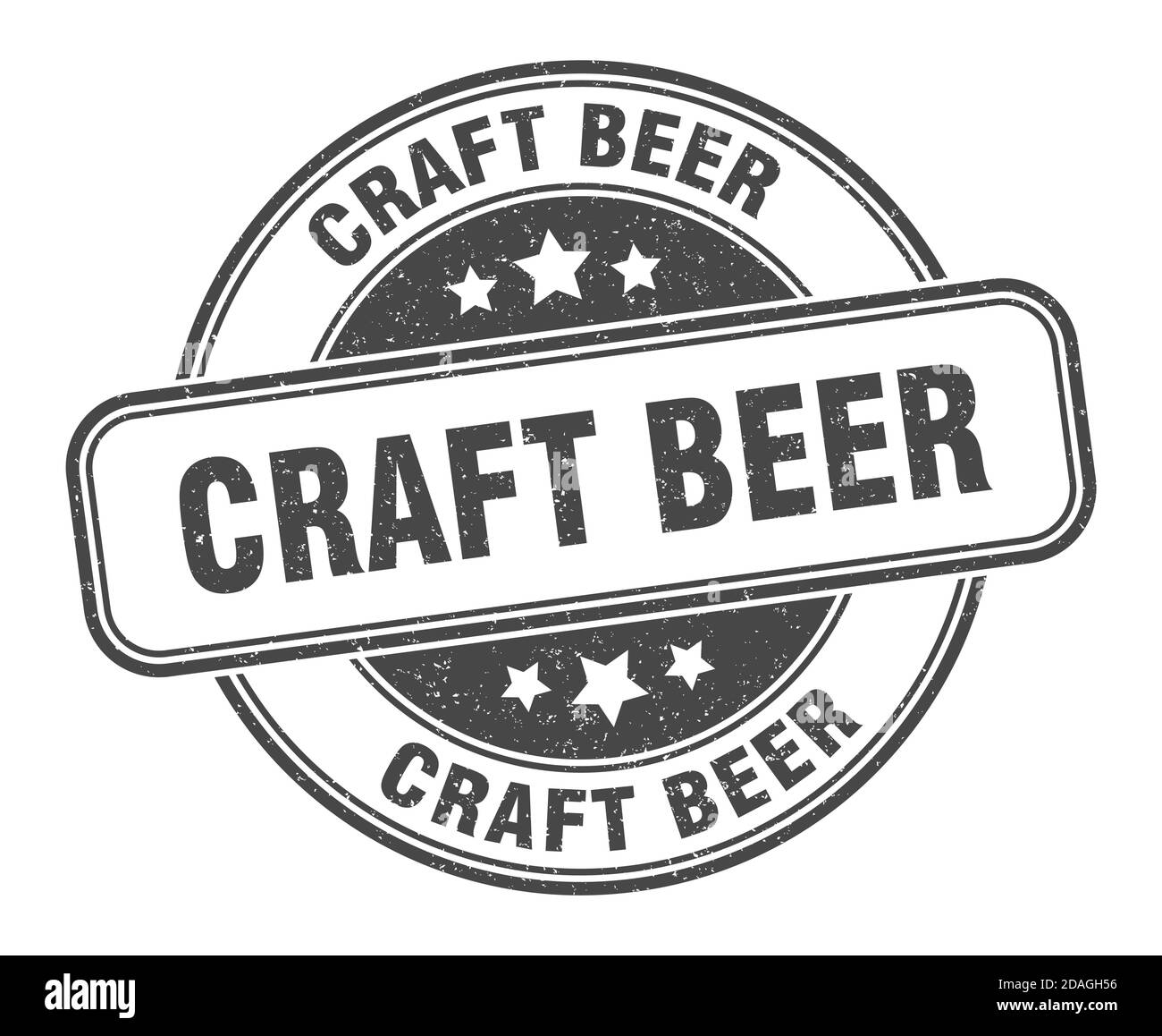 craft beer stamp. craft beer sign. round grunge label Stock Vector ...