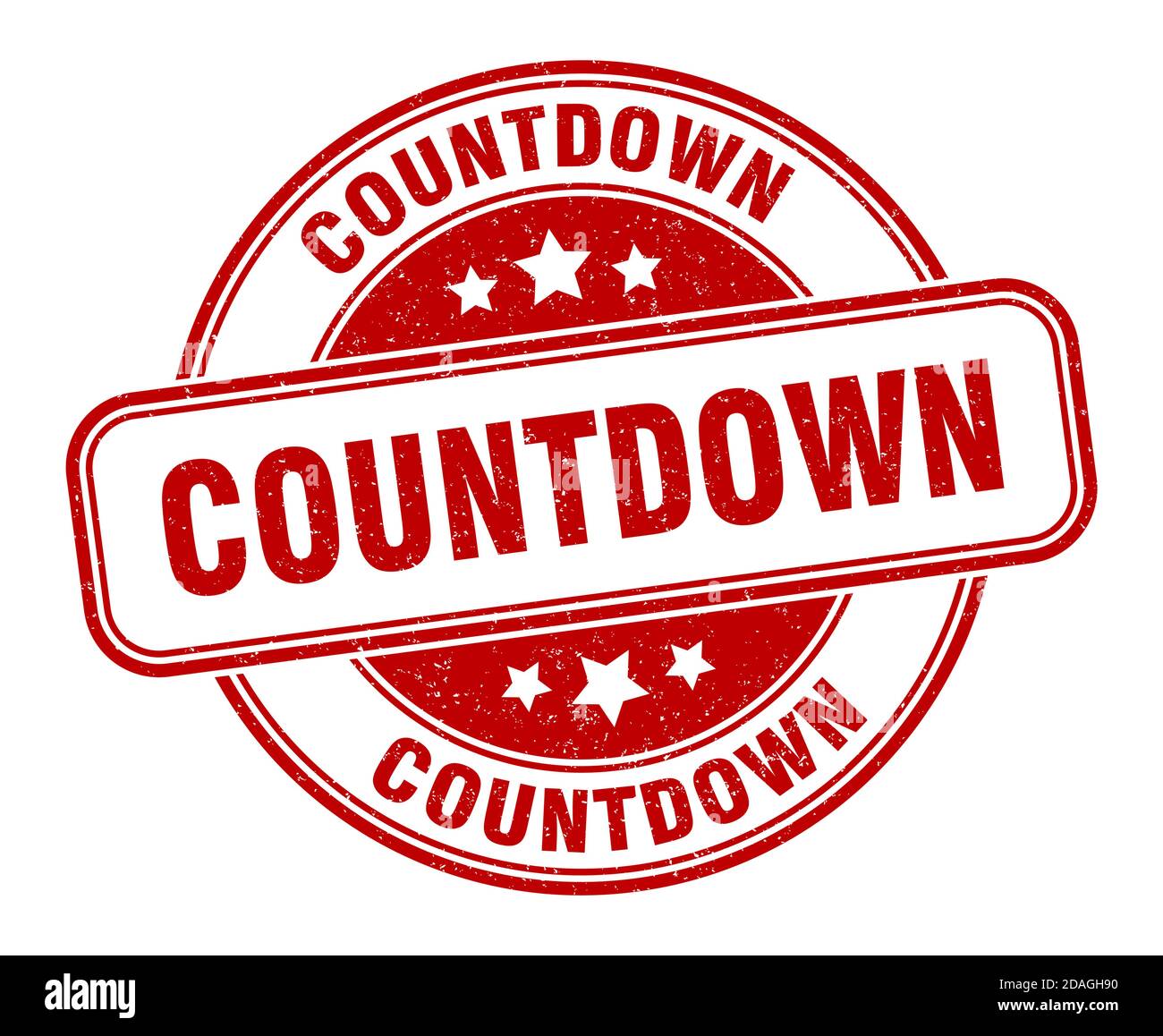 countdown stamp. countdown sign. round grunge label Stock Vector Image ...
