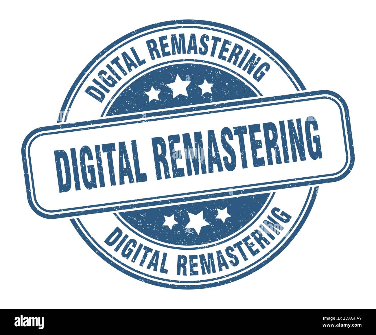 digital remastering stamp. digital remastering sign. round grunge label ...
