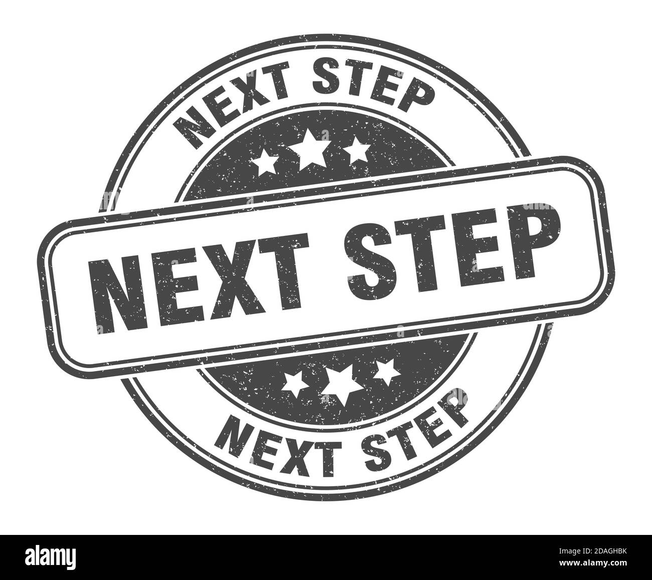 next step stamp. next step sign. round grunge label Stock Vector Image ...
