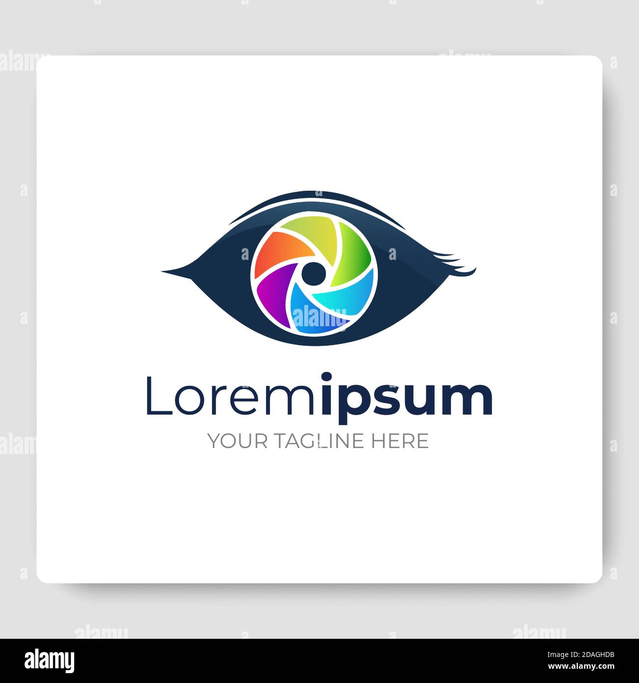 Eye Logo designs vector template. eye camera lens Colorful Logo Stock Vector Image & Art - Alamy