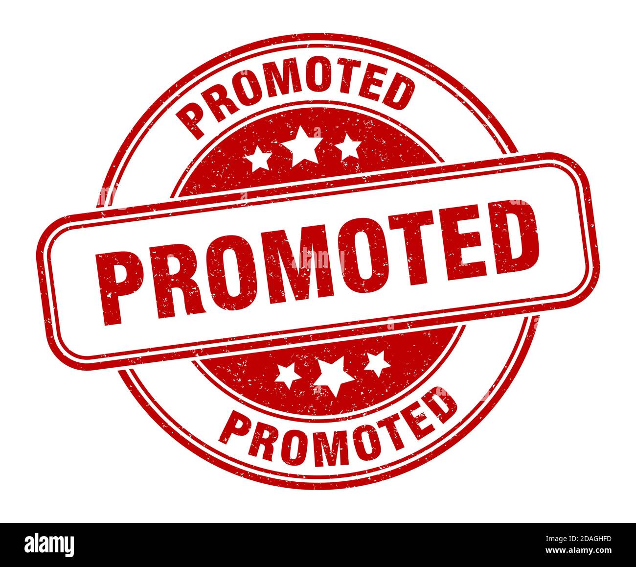 Promoted badge Stock Vector Images - Alamy