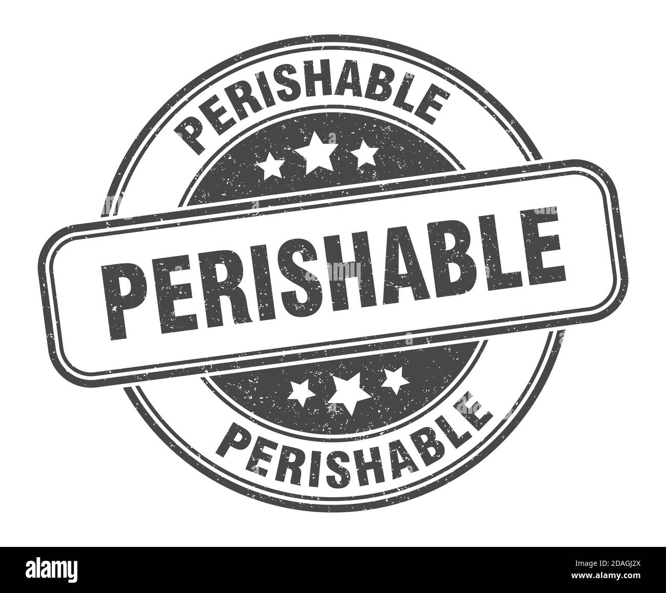 perishable stamp. perishable sign. round grunge label Stock Vector ...