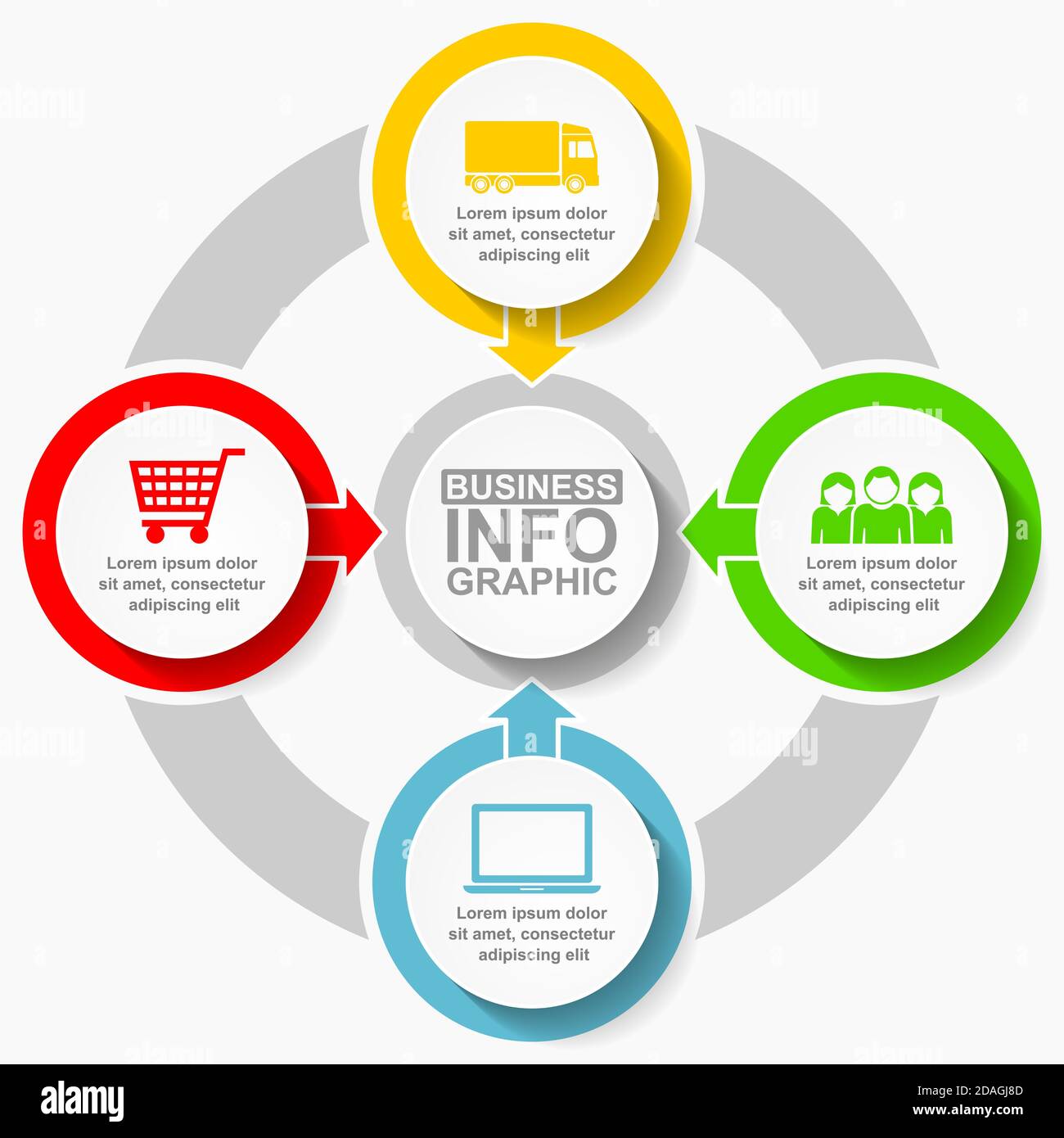 Business infographic vector template with 4 options Stock Vector Image ...