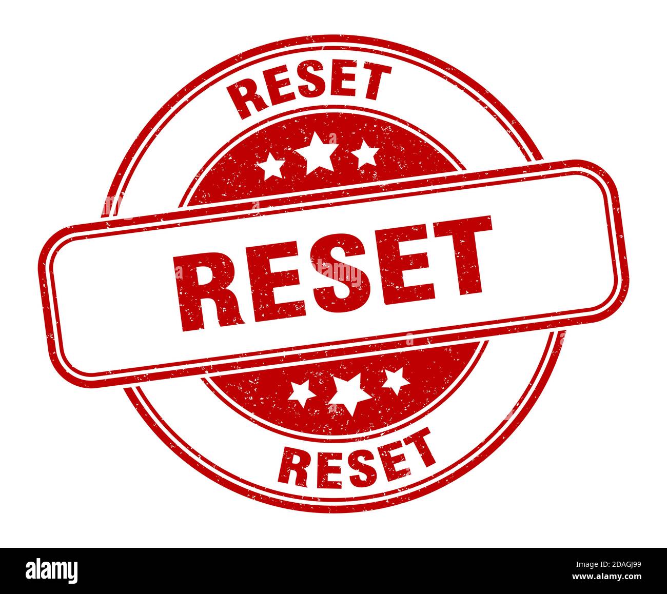 reset stamp. reset sign. round grunge label Stock Vector Image & Art ...