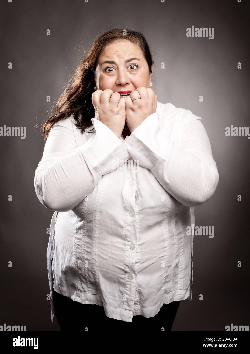 Scared fat people hi-res stock photography and images - Alamy
