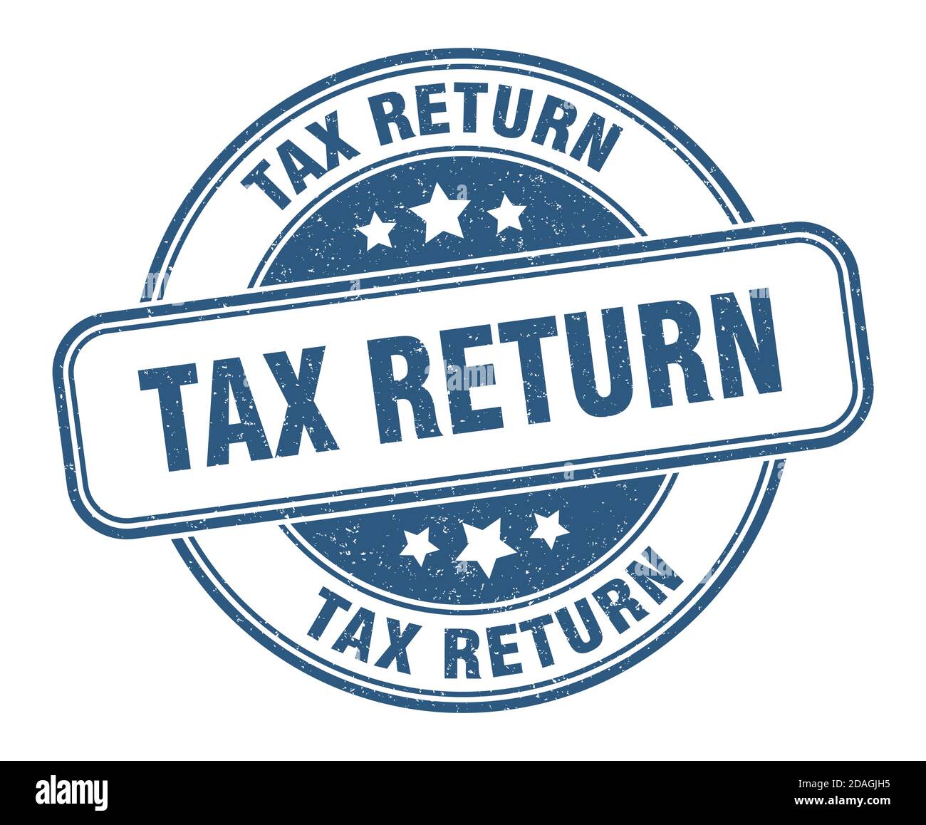tax return stamp. tax return sign. round grunge label Stock Vector ...