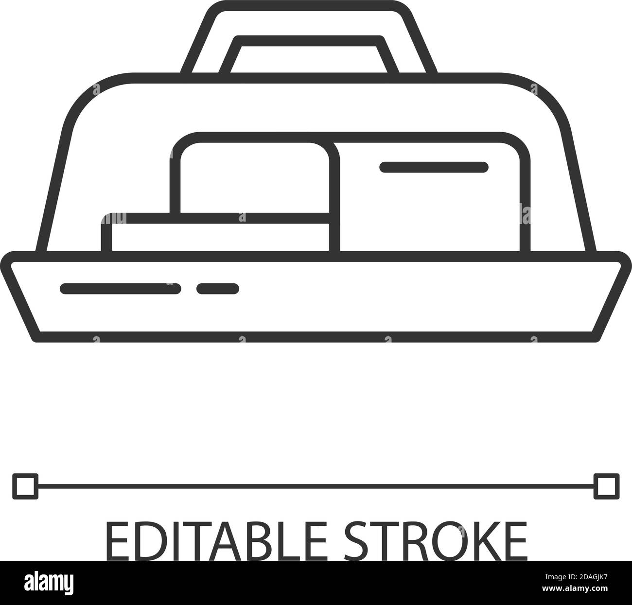 Butter dish linear icon Stock Vector Image & Art - Alamy