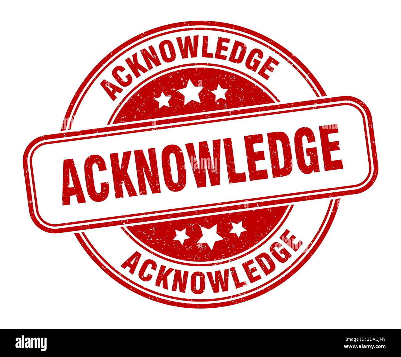 acknowledge stamp. acknowledge sign. round grunge label Stock Vector ...
