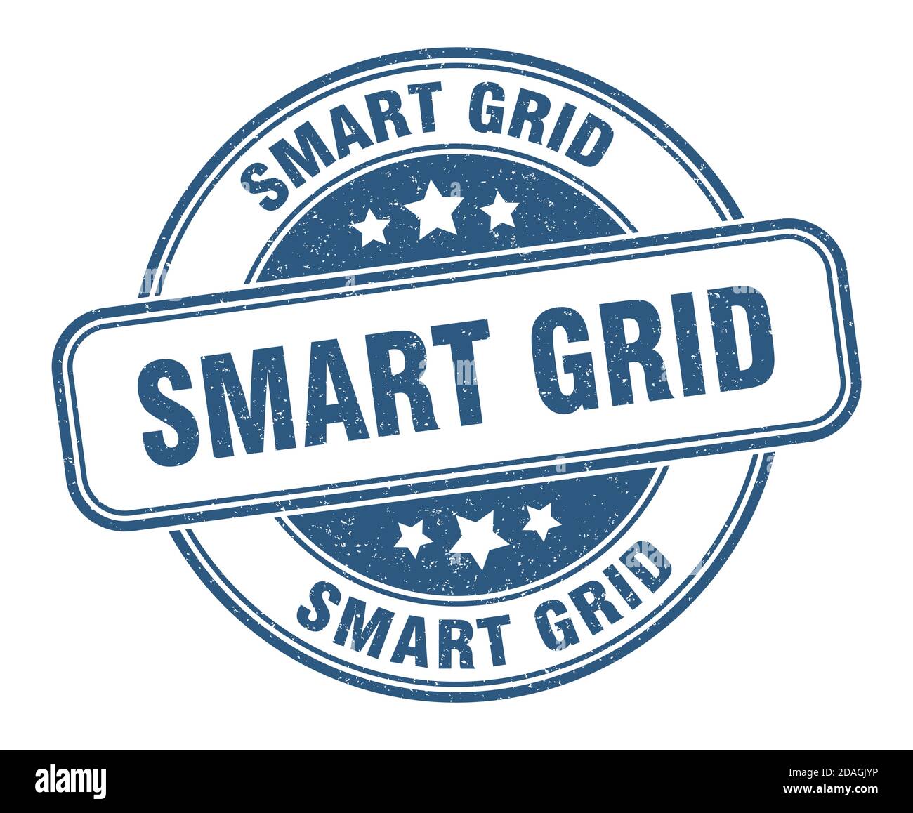 smart grid stamp. smart grid sign. round grunge label Stock Vector ...