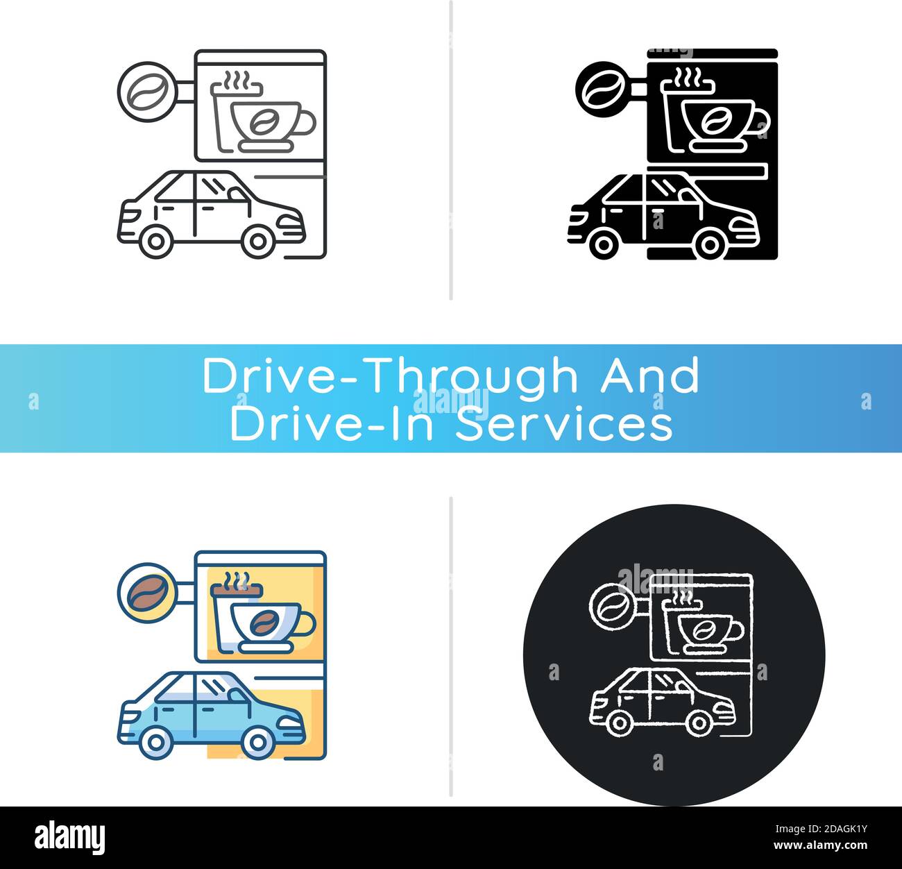 Drive thru cafe Stock Vector Images - Alamy