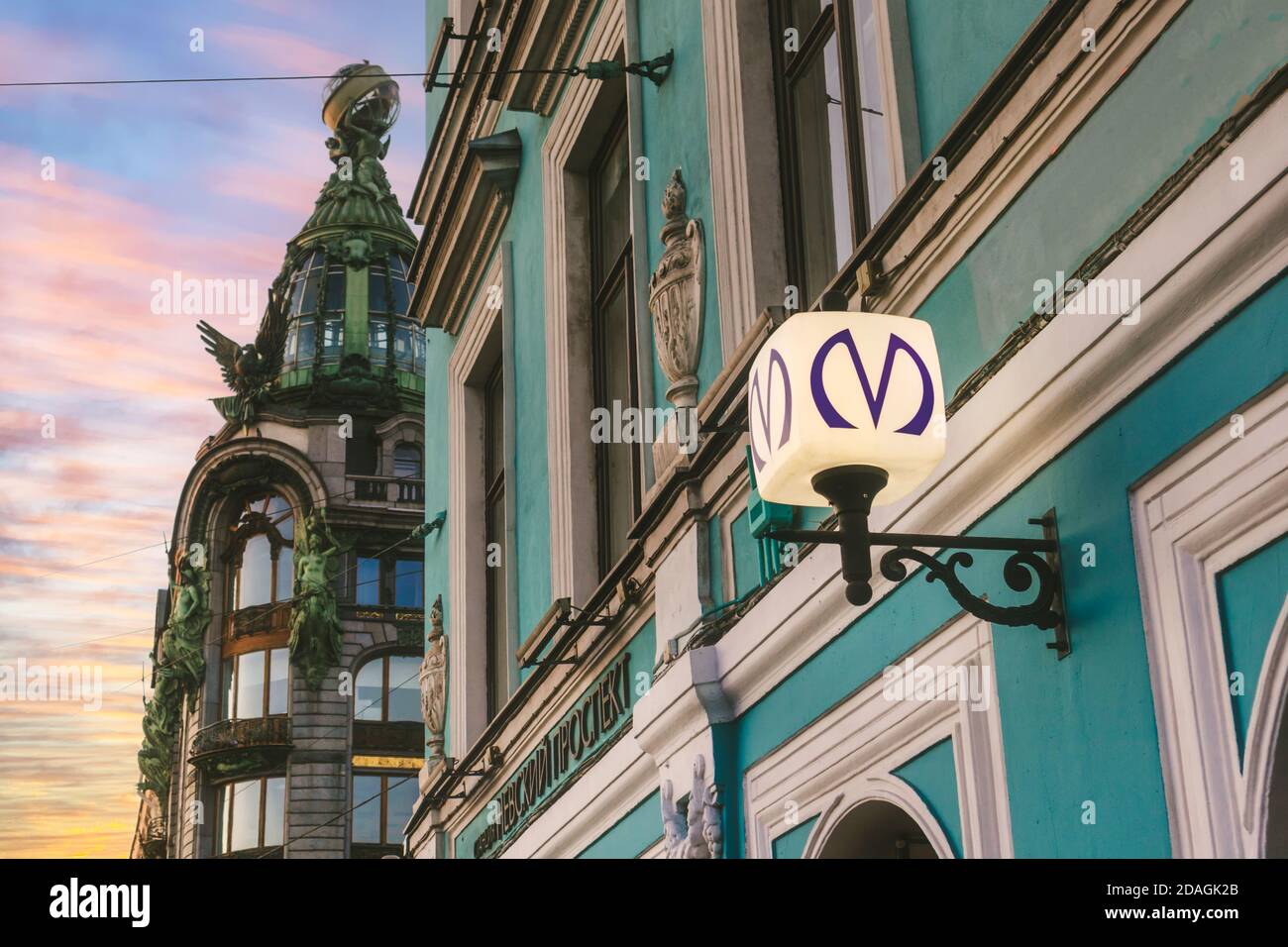 Saint-Petersburg,Nevskiy/Russia-11.10.2020 nevsky prospect avenue metro ...