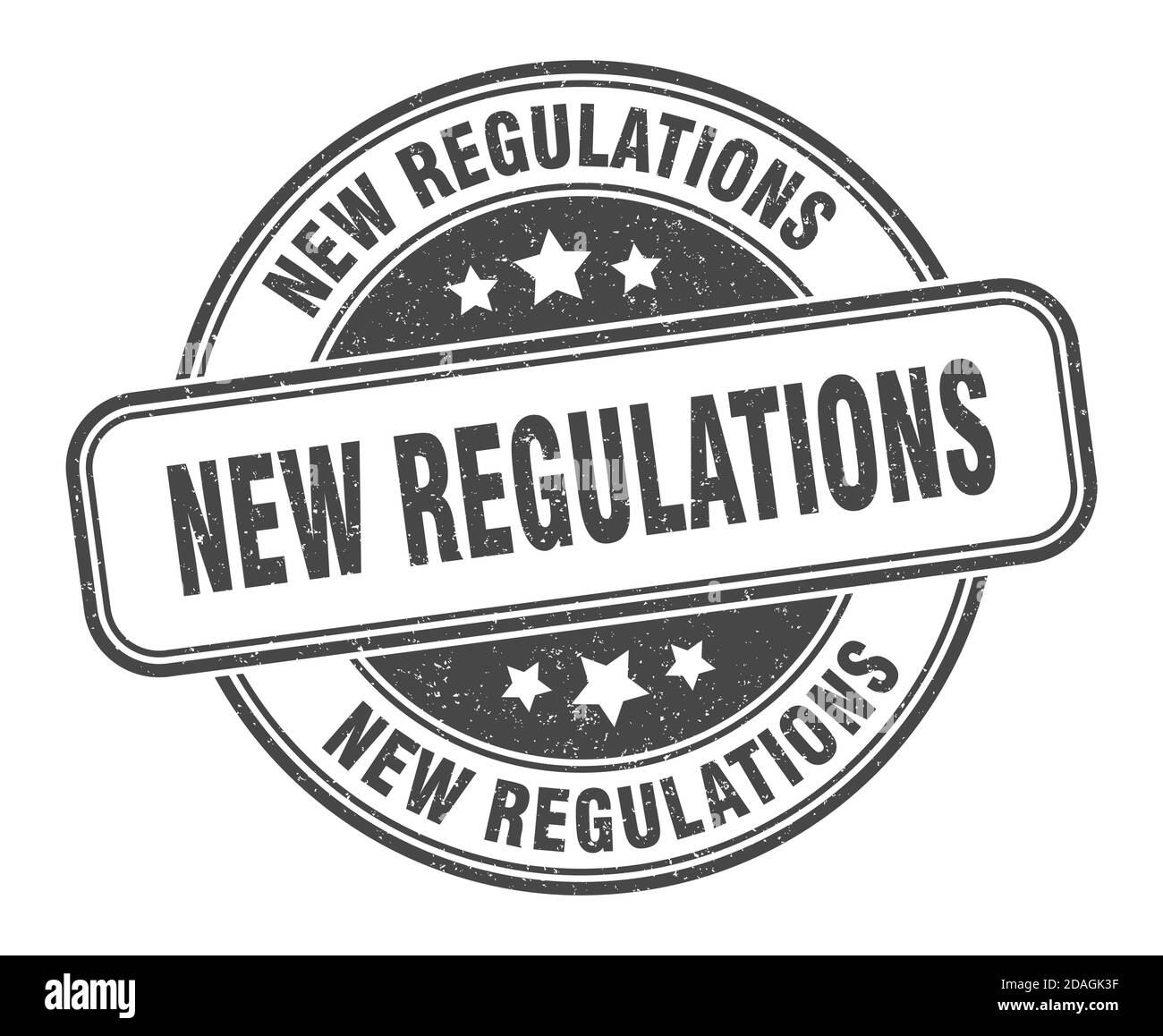 new regulations stamp. new regulations sign. round grunge label Stock ...