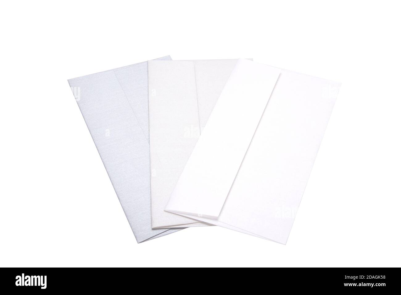 Three various envelopes isolated on a white background Stock Photo - Alamy