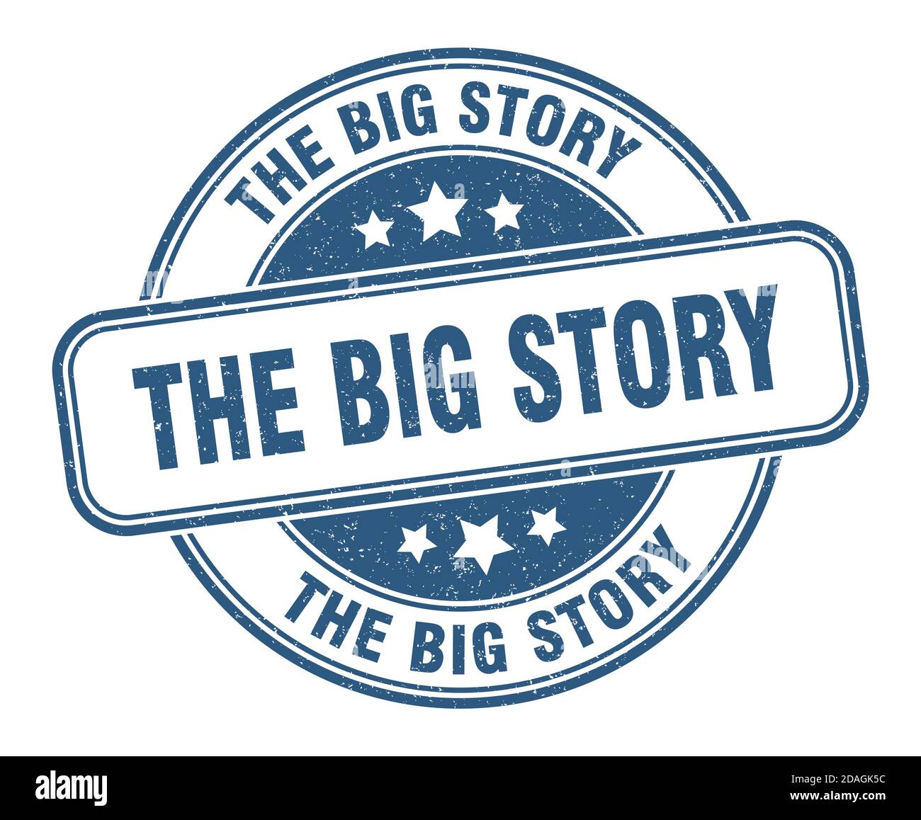 the big story stamp. the big story sign. round grunge label Stock ...