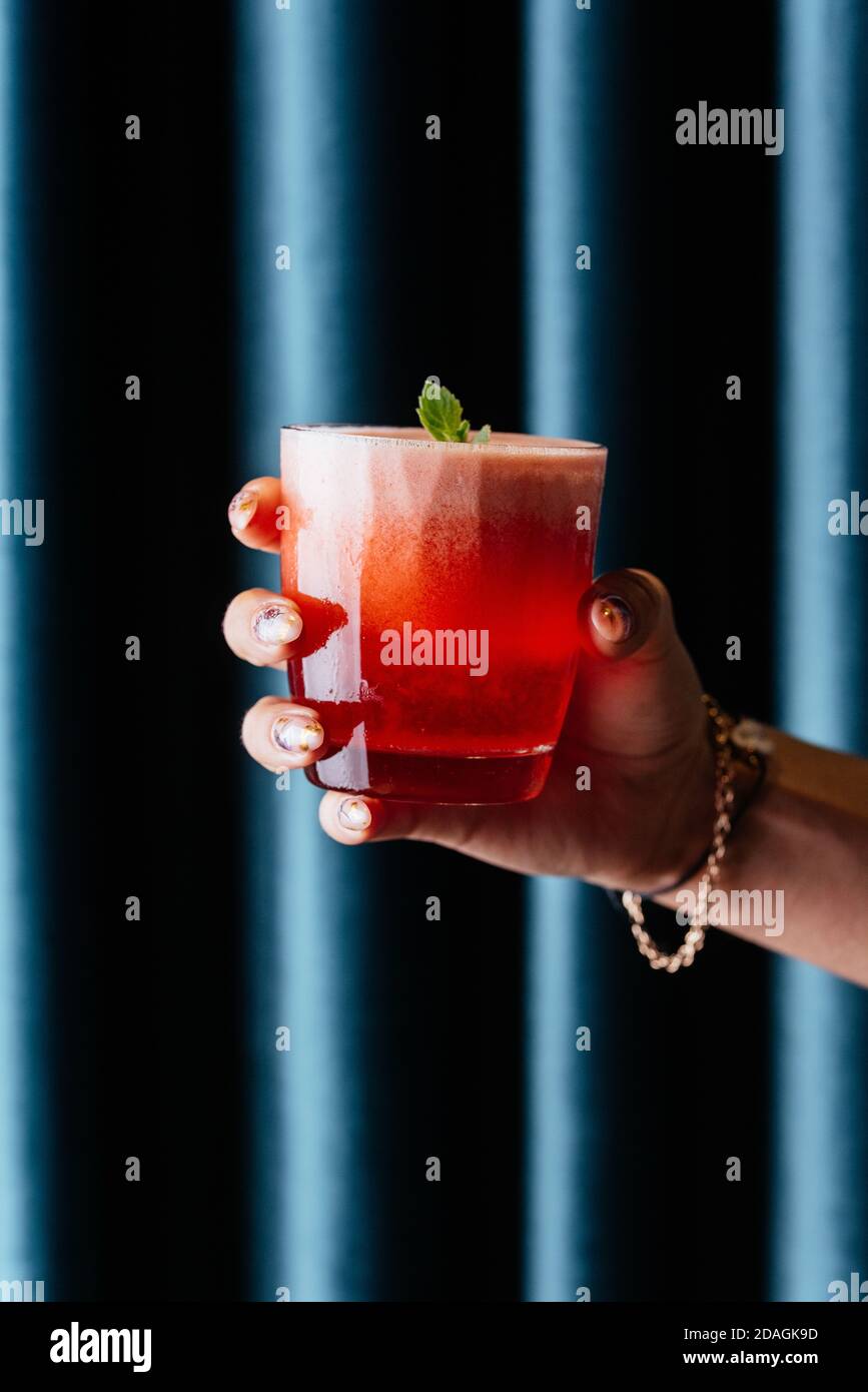 Strawberry margarita cocktail in hi-res stock photography and images ...