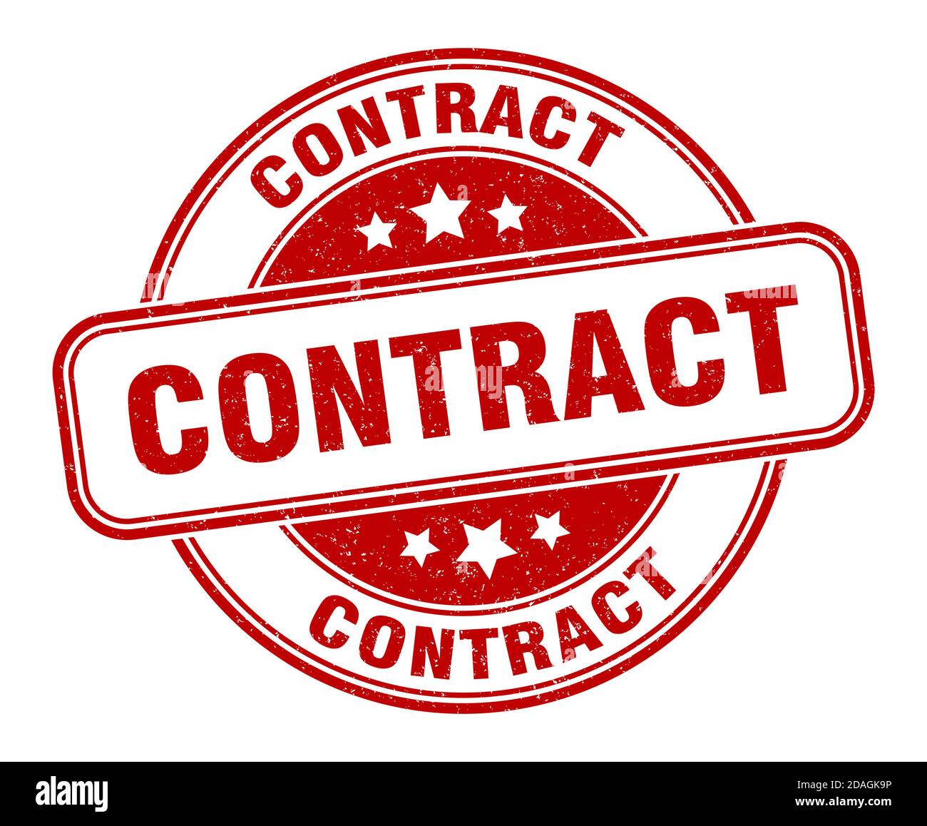 contract stamp. contract sign. round grunge label Stock Vector Image ...