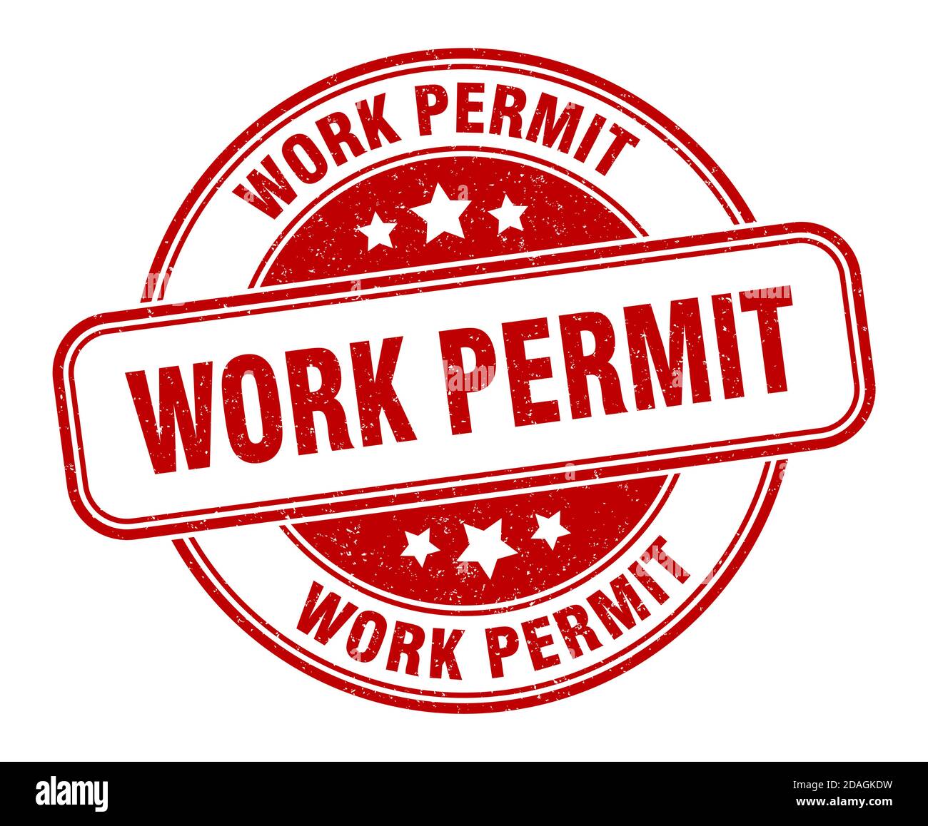 work permit stamp. work permit sign. round grunge label Stock Vector ...