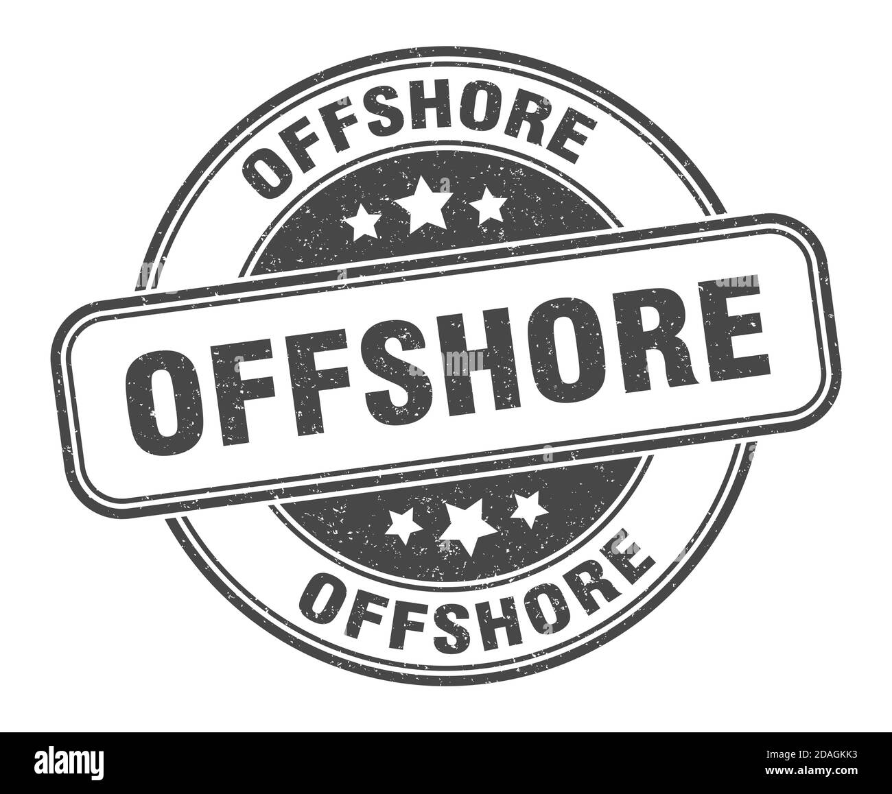 offshore stamp. offshore sign. round grunge label Stock Vector Image ...