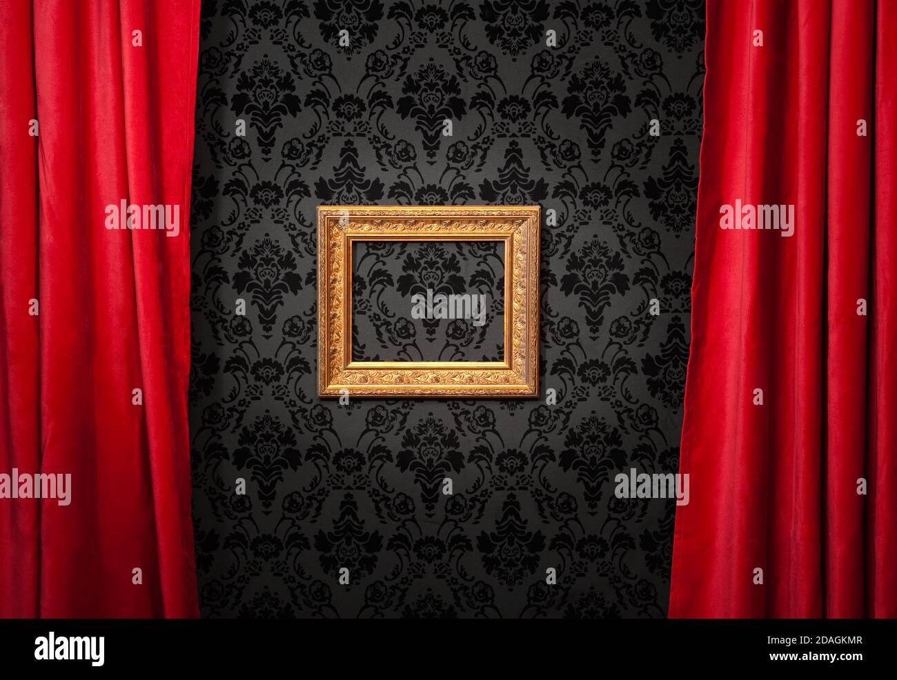 old picture frame on a vintage background Stock Photo - Alamy