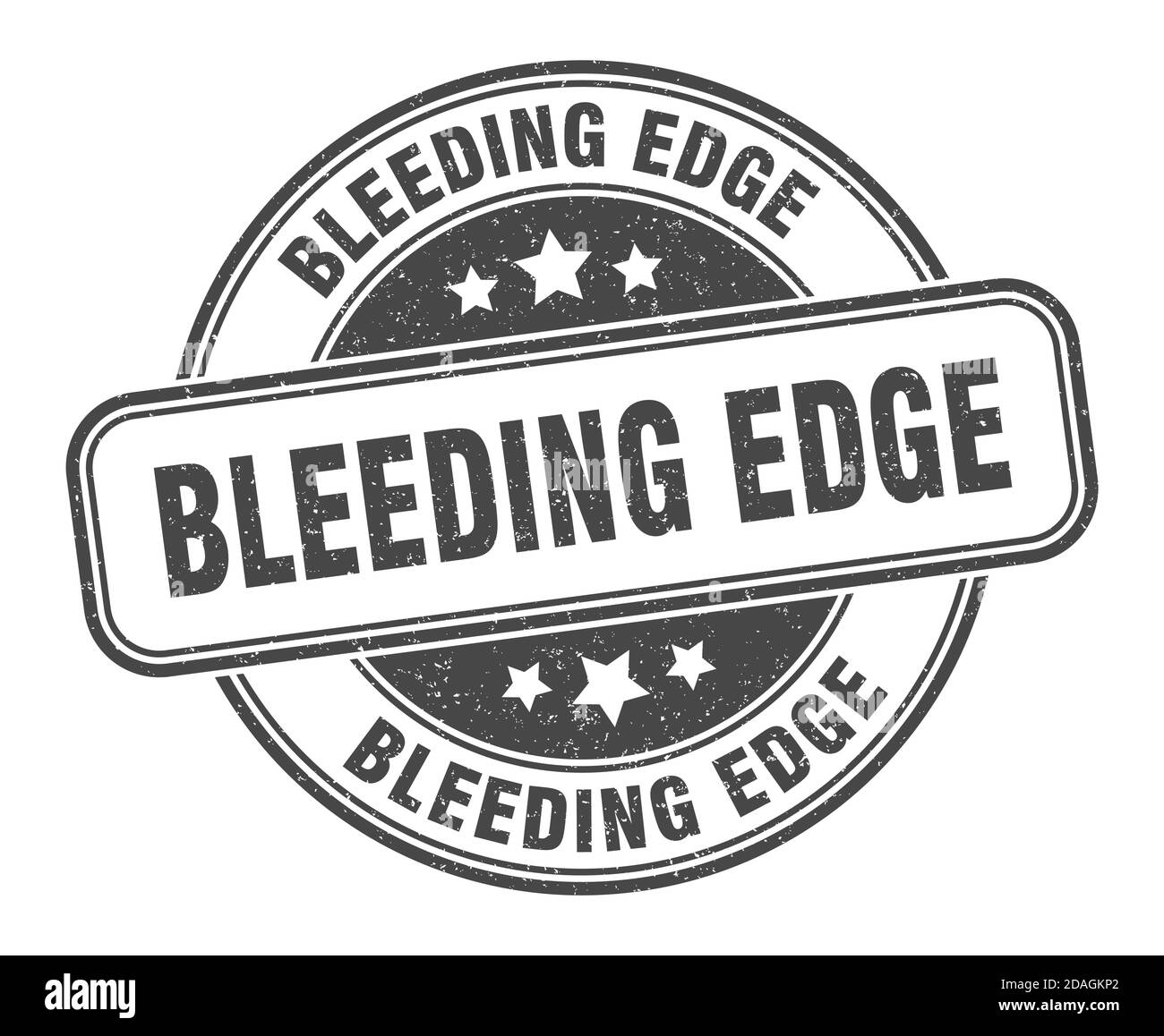 bleeding edge stamp. bleeding edge sign. round grunge label Stock ...