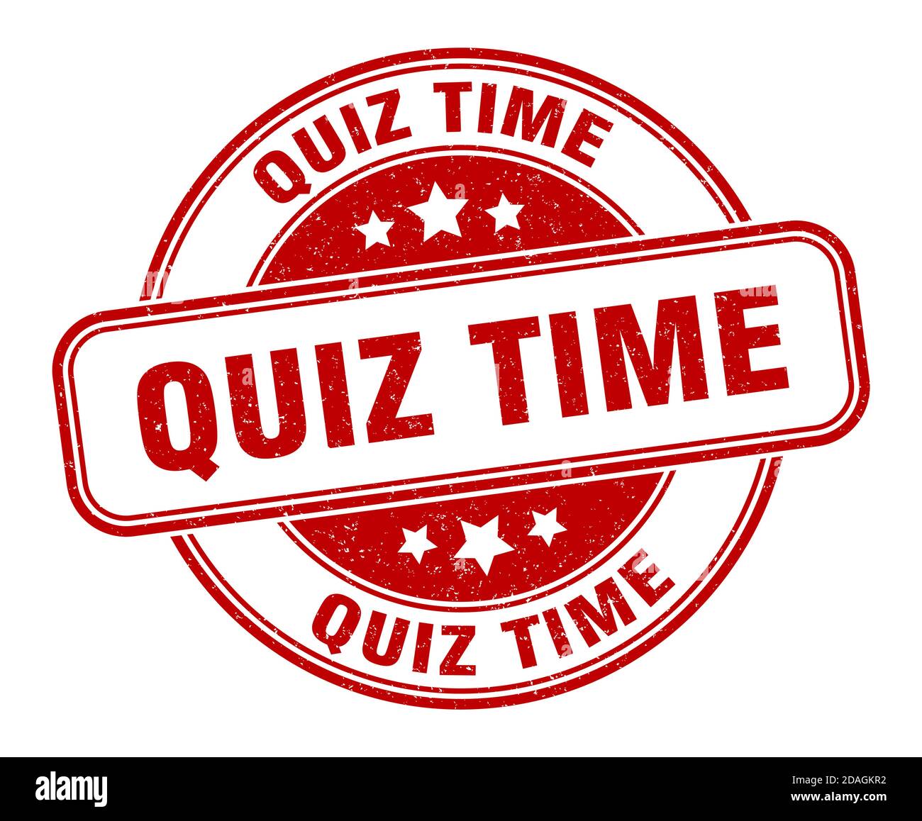 quiz time stamp. quiz time sign. round grunge label Stock Vector Image ...
