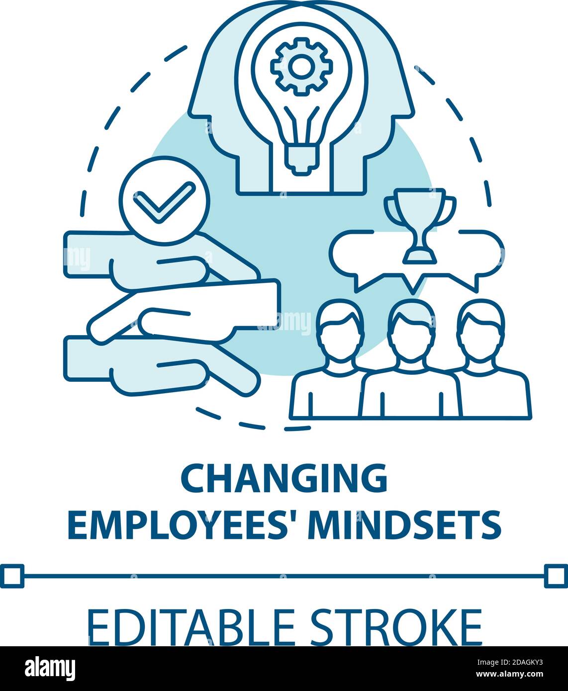 Changing employees mindsets concept icon Stock Vector Image & Art - Alamy