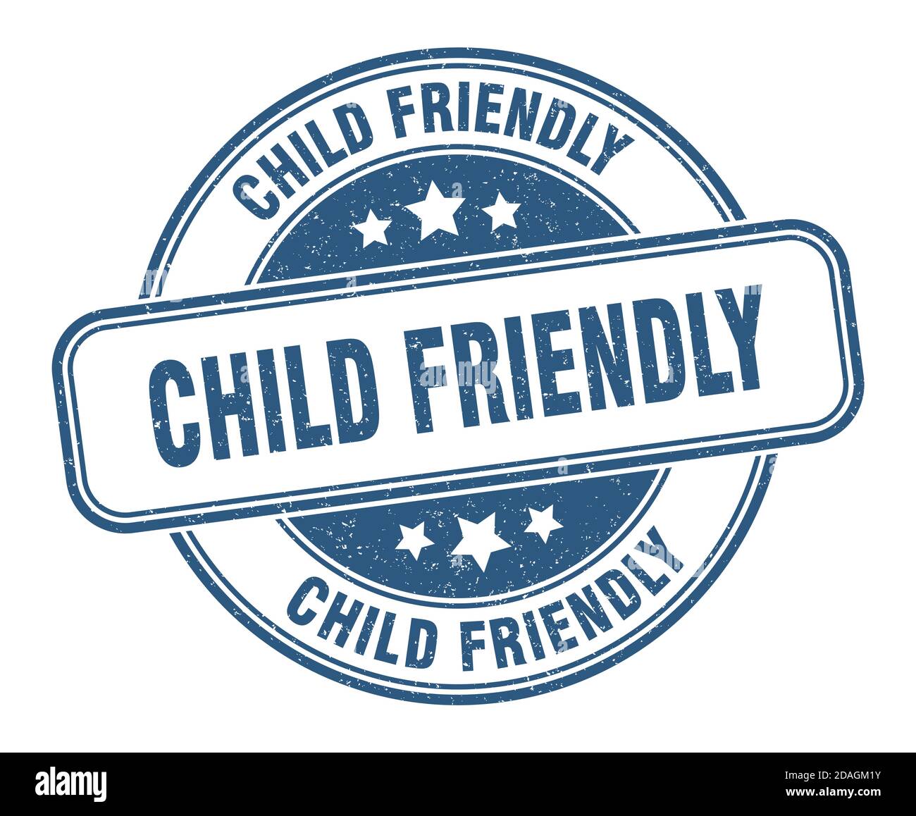 child friendly stamp. child friendly sign. round grunge label Stock ...