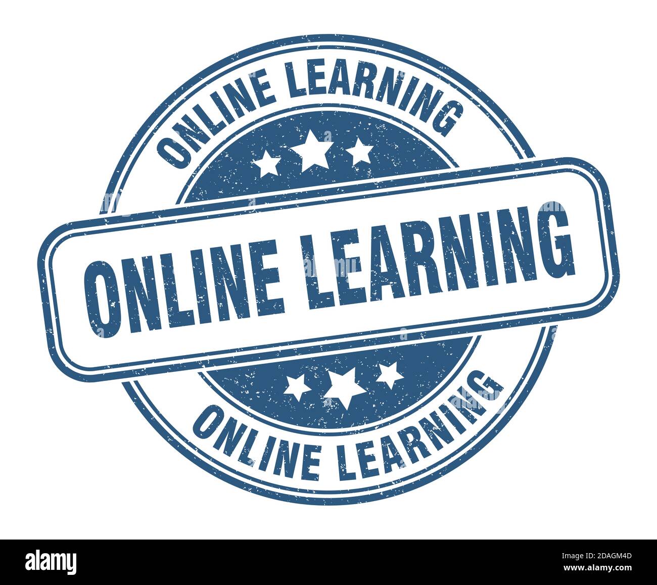 online learning stamp. online learning sign. round grunge label Stock ...