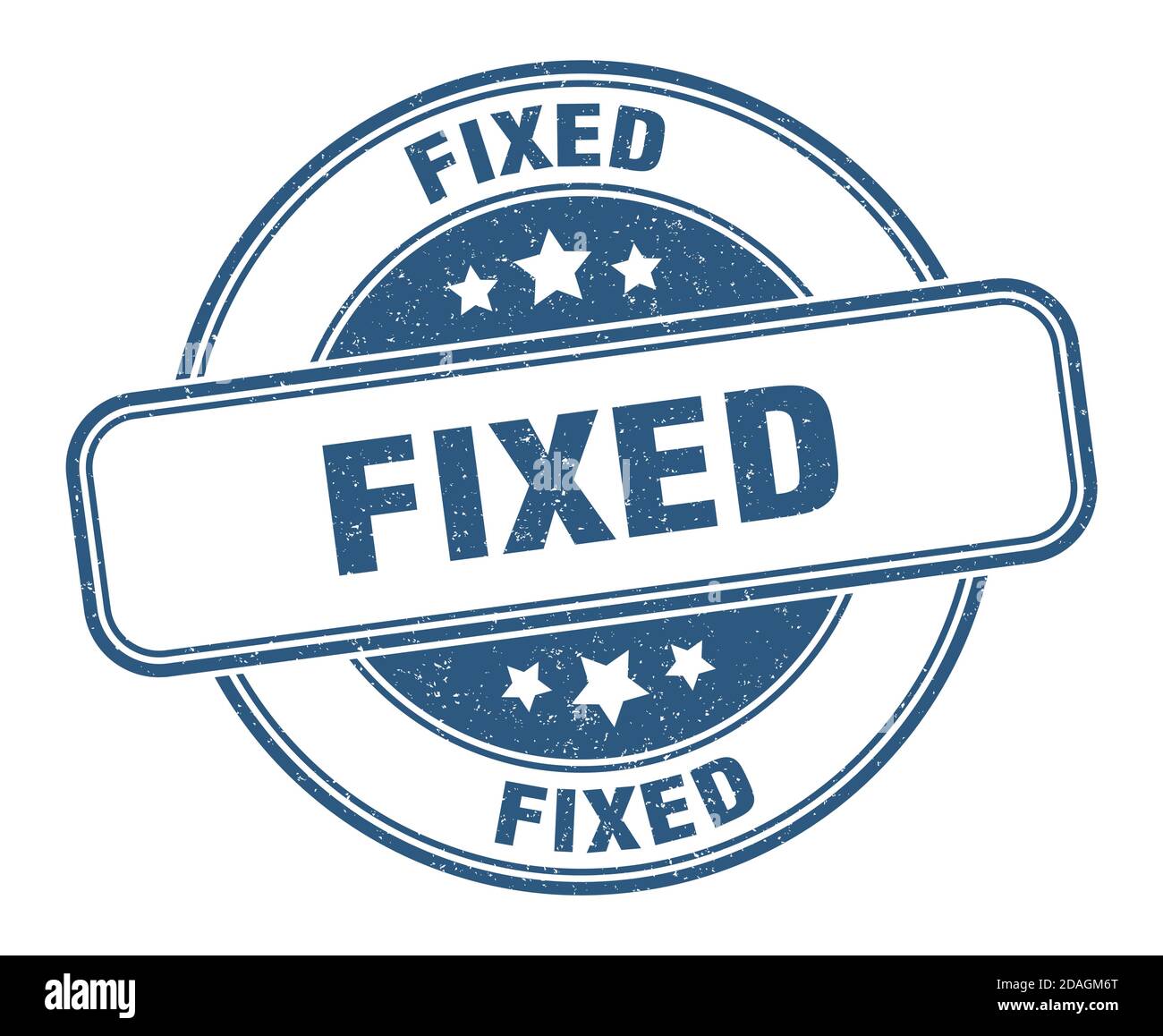 fixed stamp. fixed sign. round grunge label Stock Vector Image & Art ...