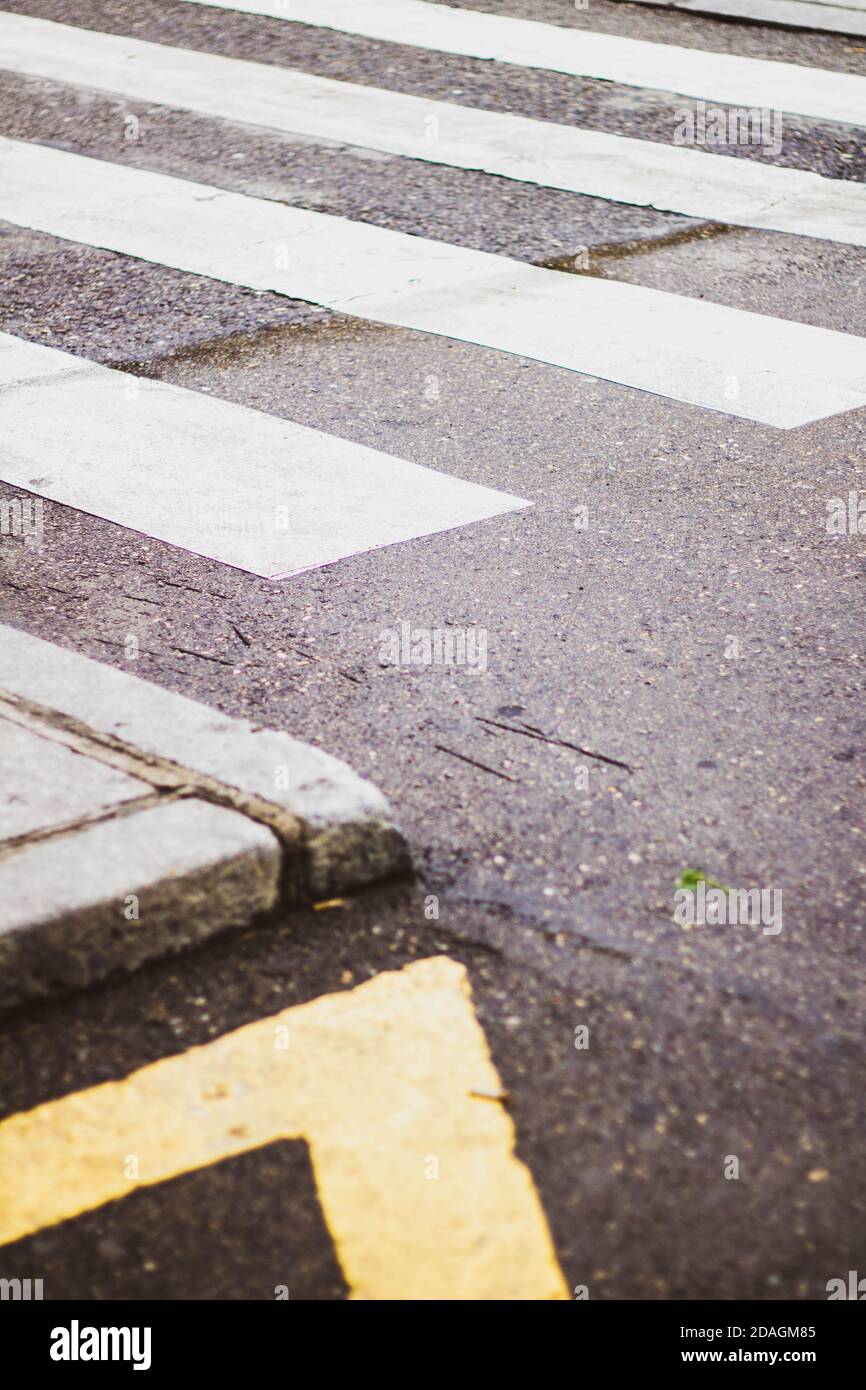 Zebra crossing white yellow lines hi-res stock photography and images ...