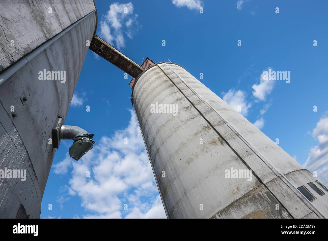 industrial storage silo tower building Stock Photo - Alamy