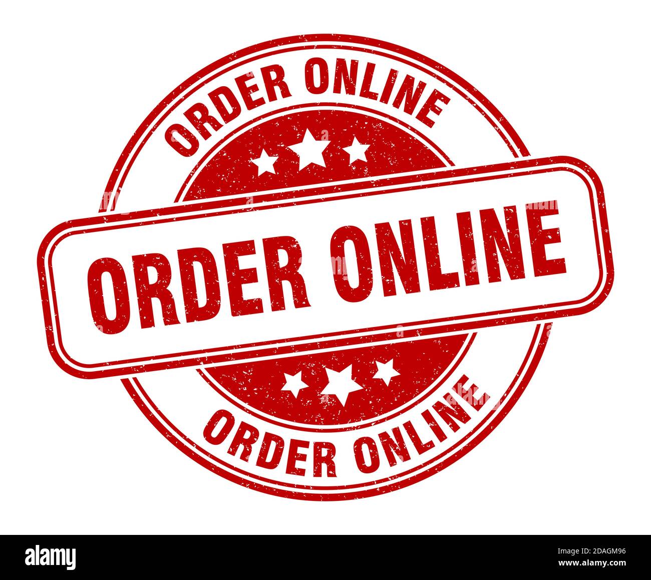 order online stamp. order online sign. round grunge label Stock Vector ...