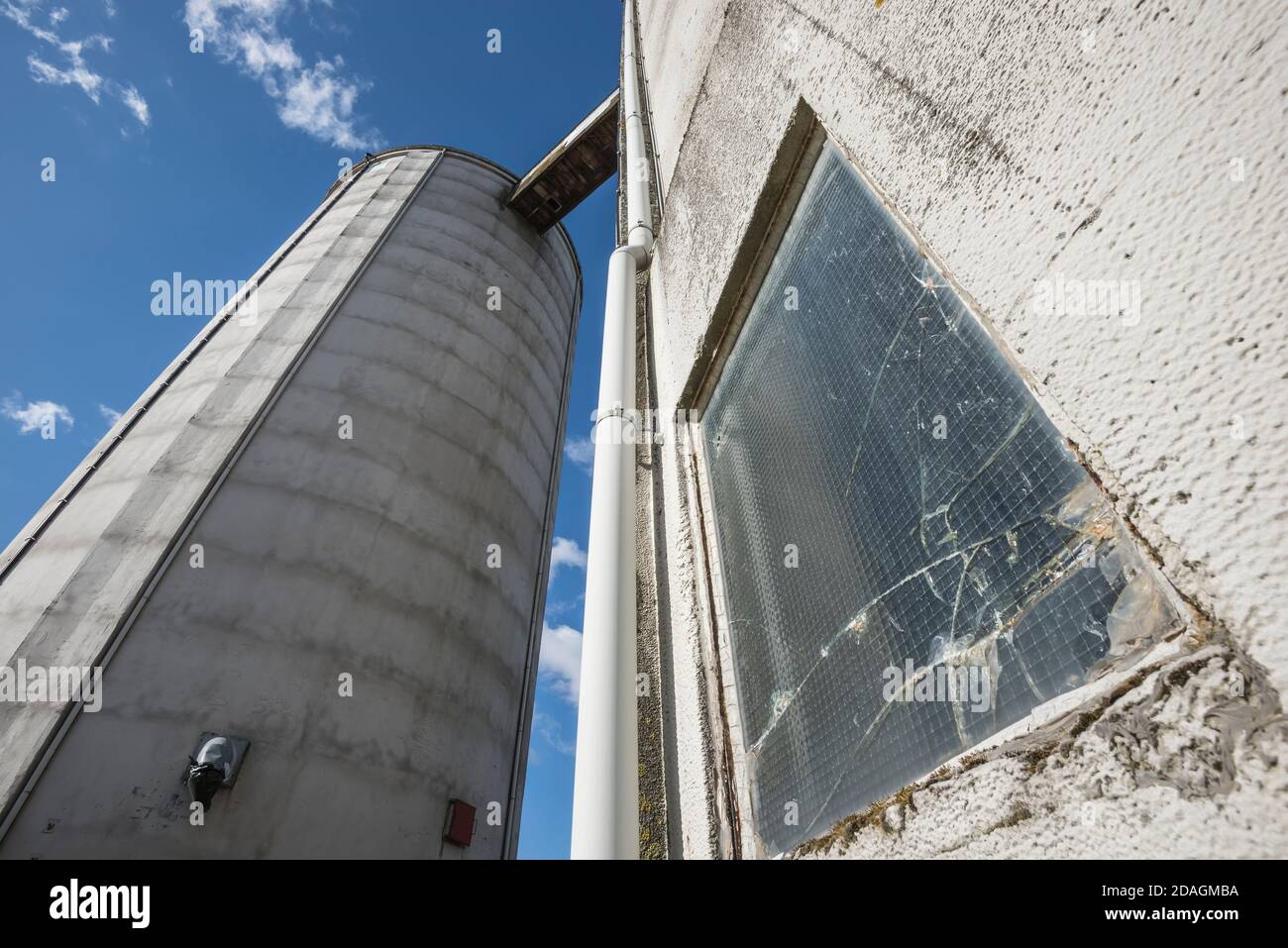 industrial storage silo tower building Stock Photo - Alamy