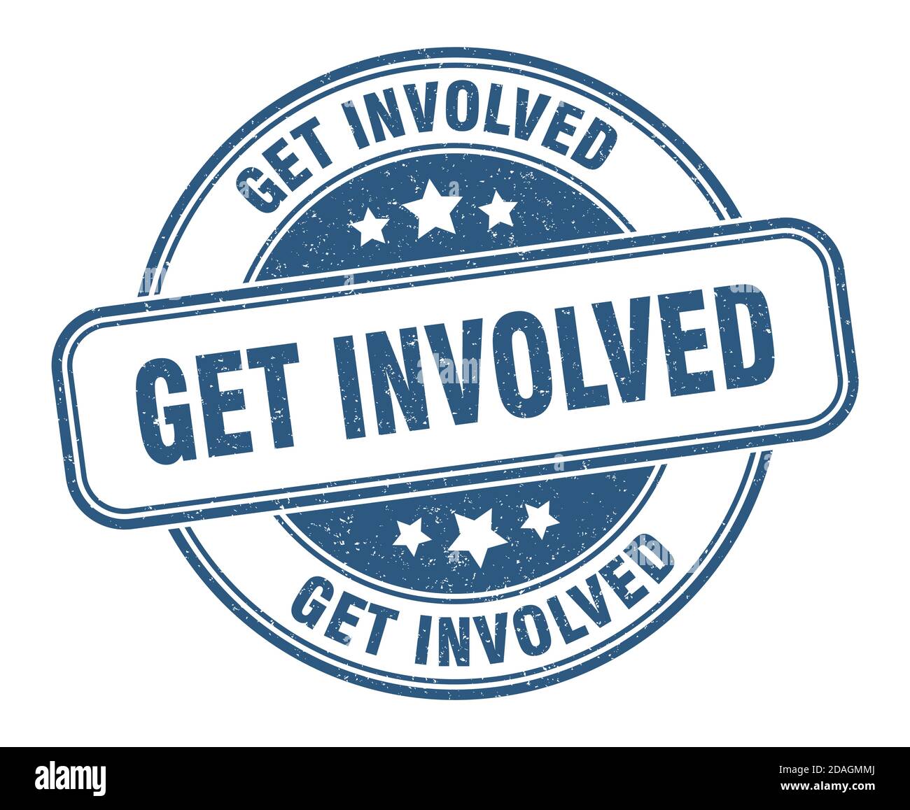 get involved stamp. get involved sign. round grunge label Stock Vector ...
