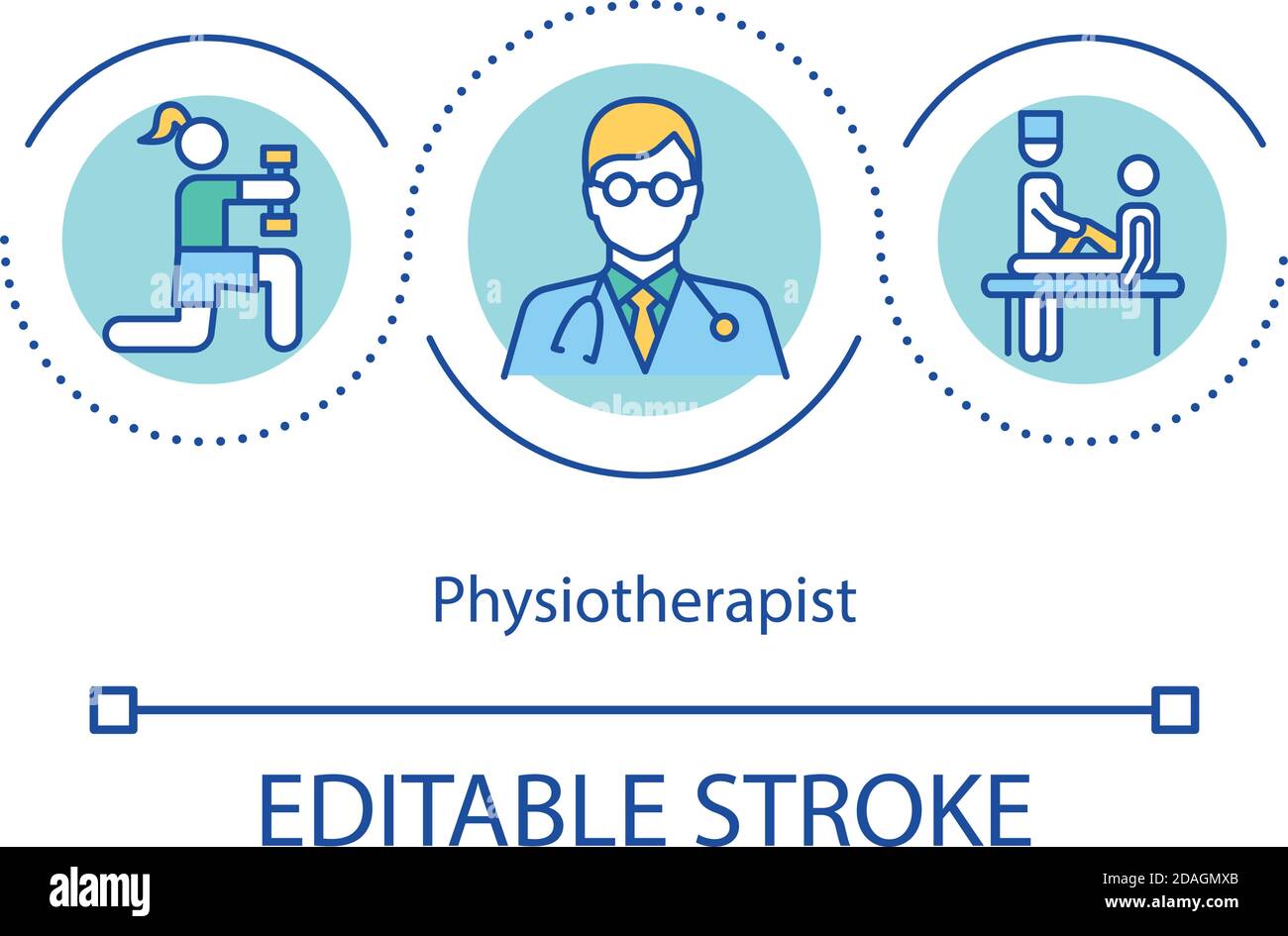 Physiotherapist concept icon Stock Vector Image & Art - Alamy