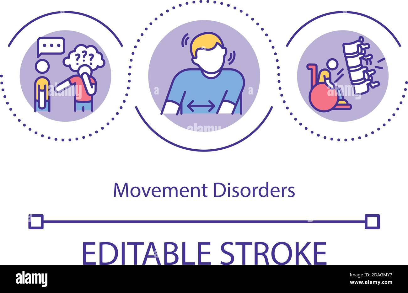 Movement disorders concept icon Stock Vector Image & Art - Alamy