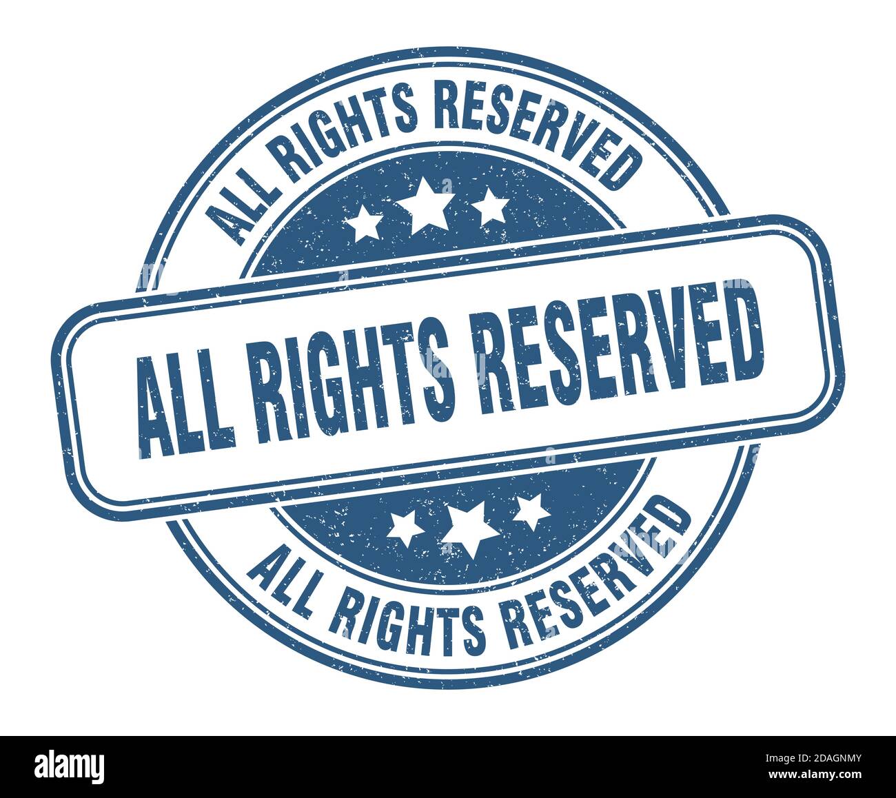 all rights reserved stamp. all rights reserved sign. round grunge label ...