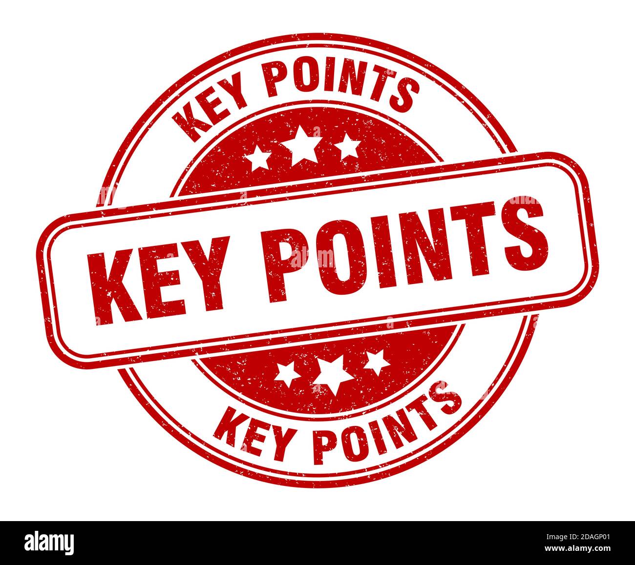 key points stamp. key points sign. round grunge label Stock Vector ...