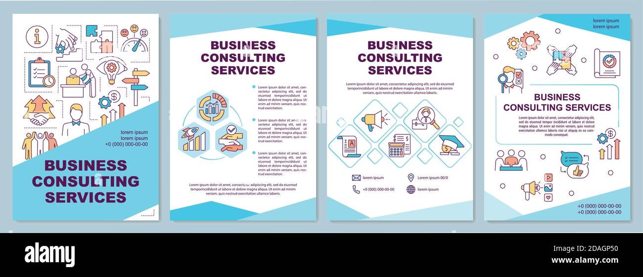 Business consulting services brochure template Stock Vector Image & Art ...
