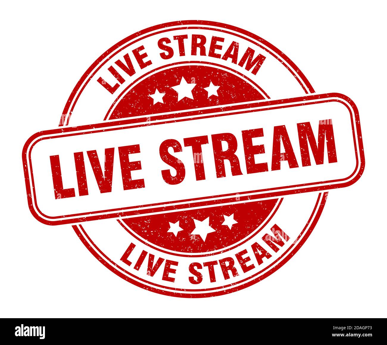 live stream stamp. live stream sign. round grunge label Stock Vector ...