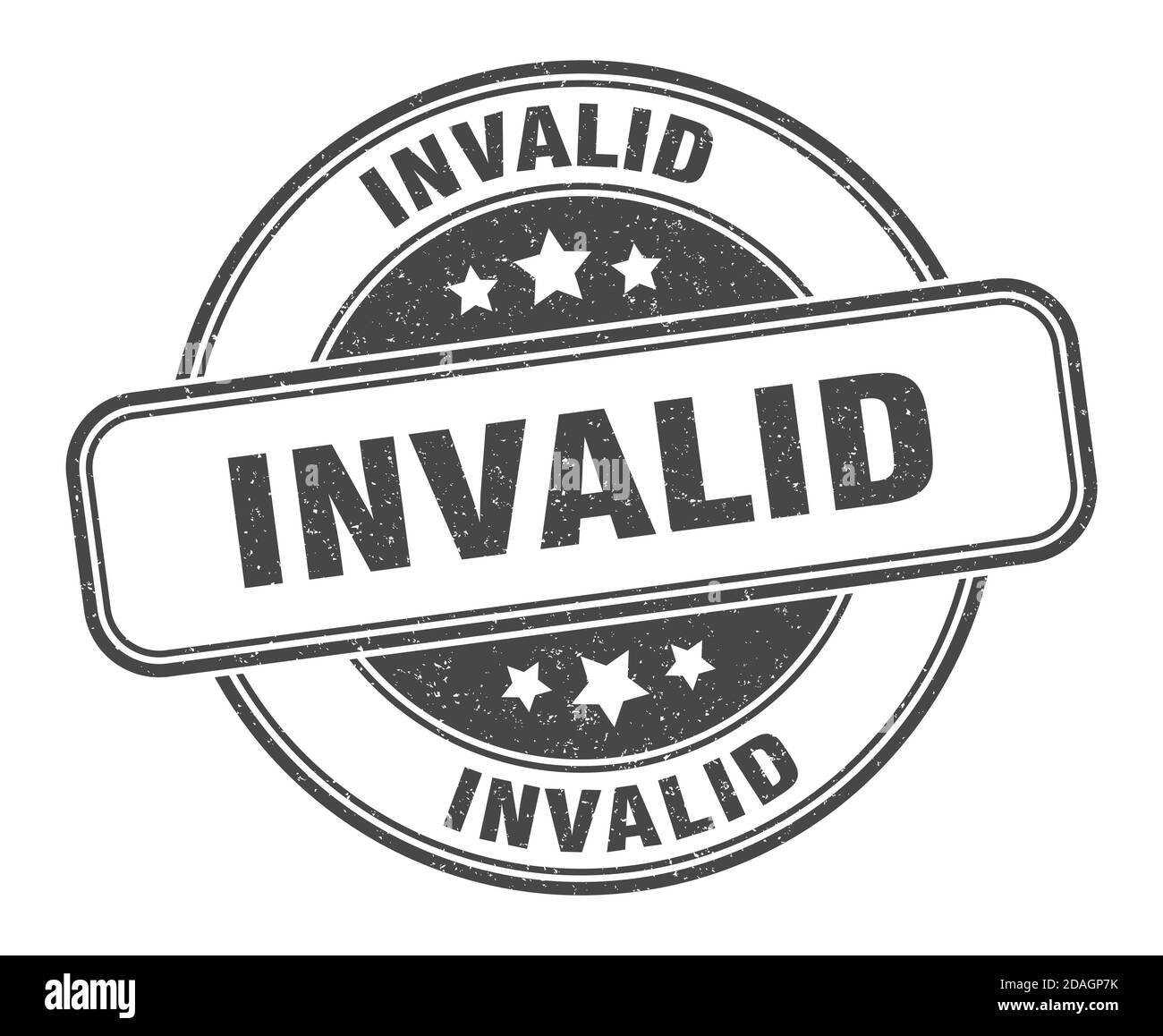 invalid stamp. invalid sign. round grunge label Stock Vector Image ...