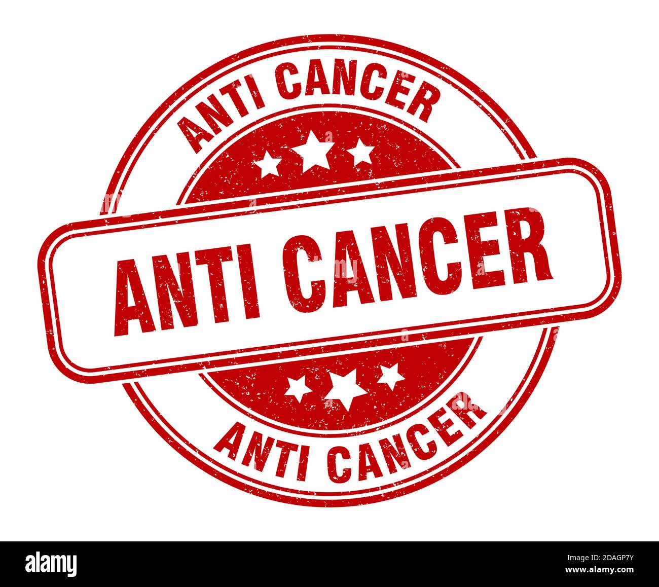 anti cancer stamp. anti cancer sign. round grunge label Stock Vector ...