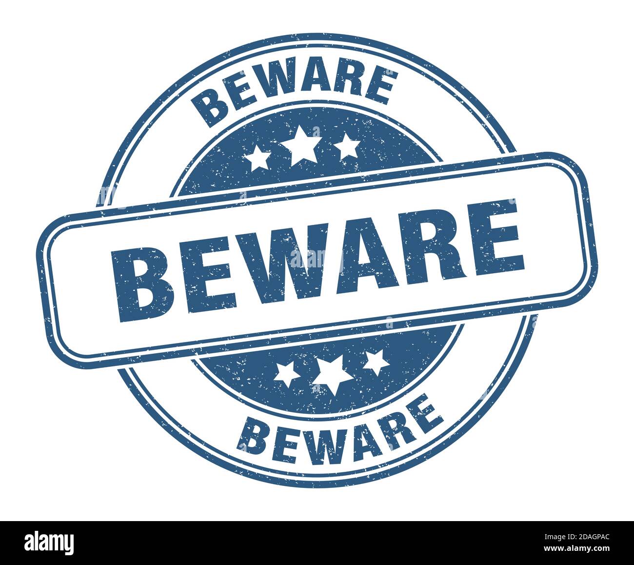 beware stamp. beware sign. round grunge label Stock Vector Image & Art ...