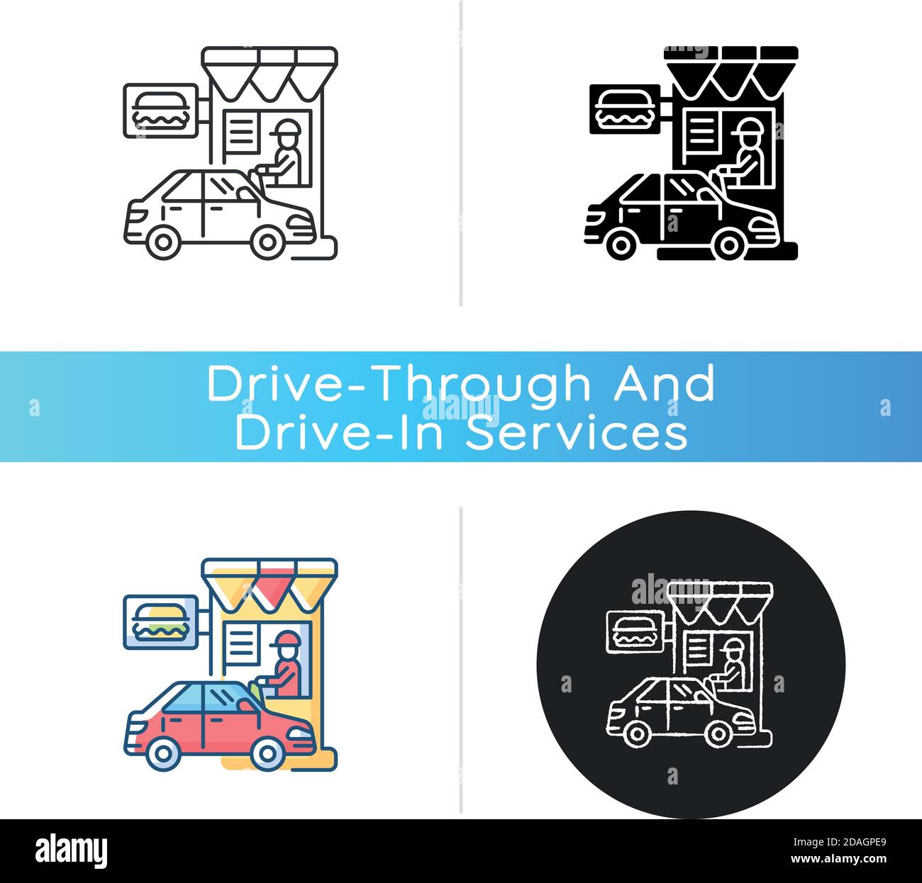 Drive thru window Stock Vector Images - Alamy