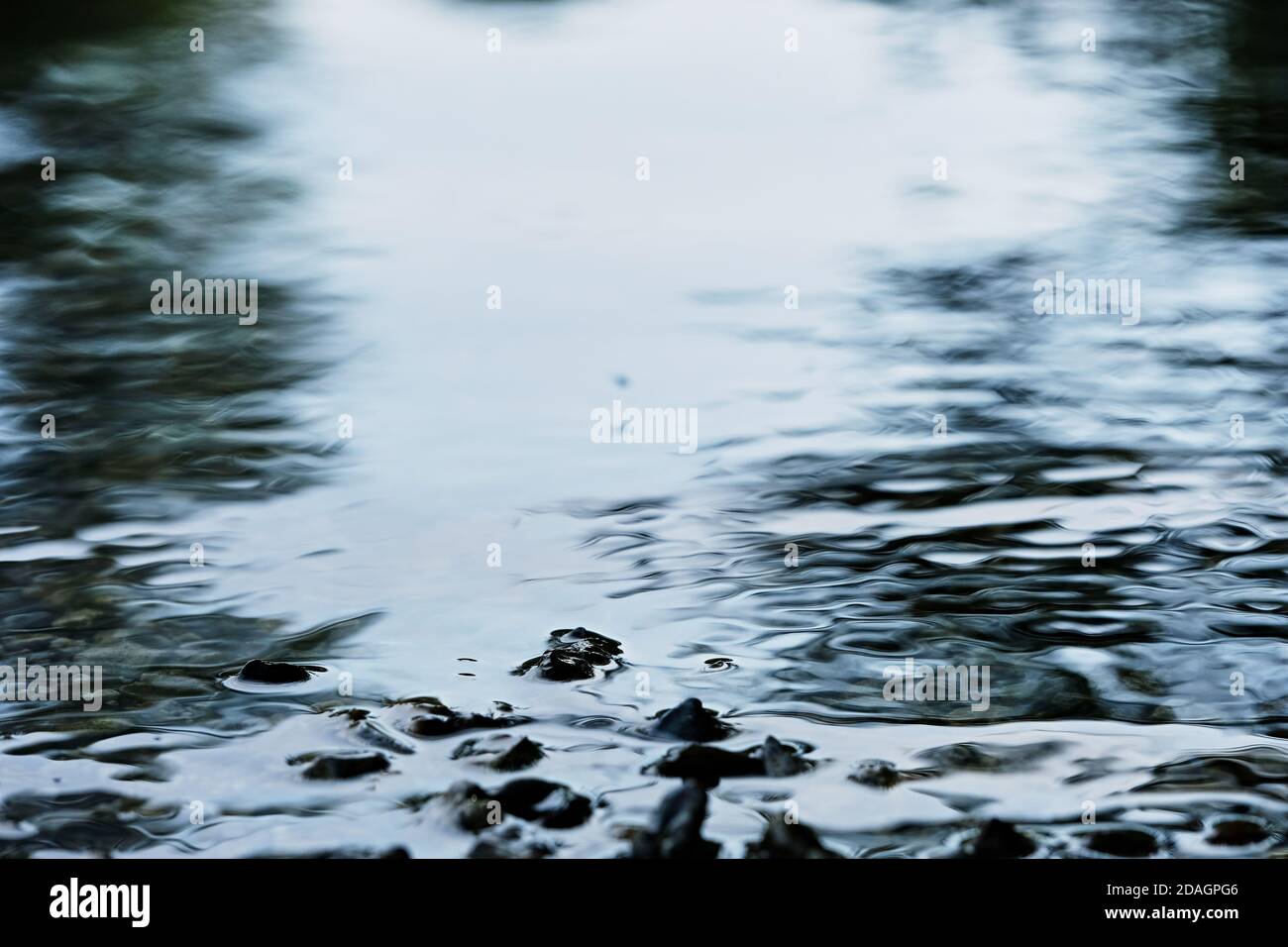 Abstract Water Reflections in Alresford Stock Photo - Alamy