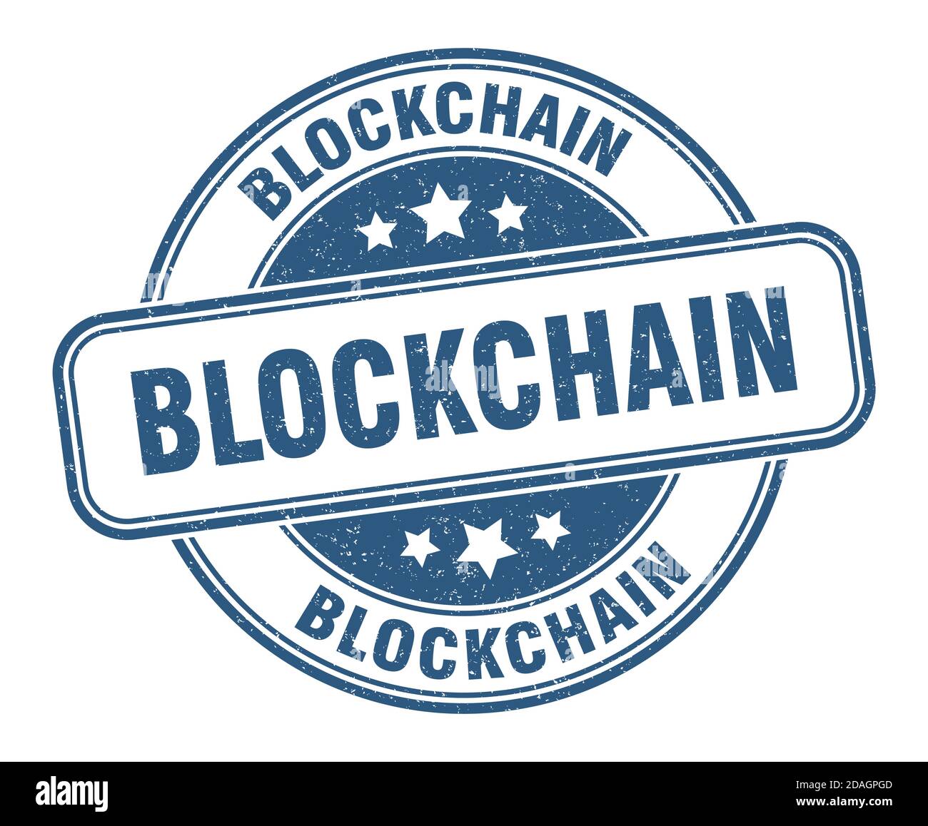 blockchain stamp. blockchain sign. round grunge label Stock Vector ...