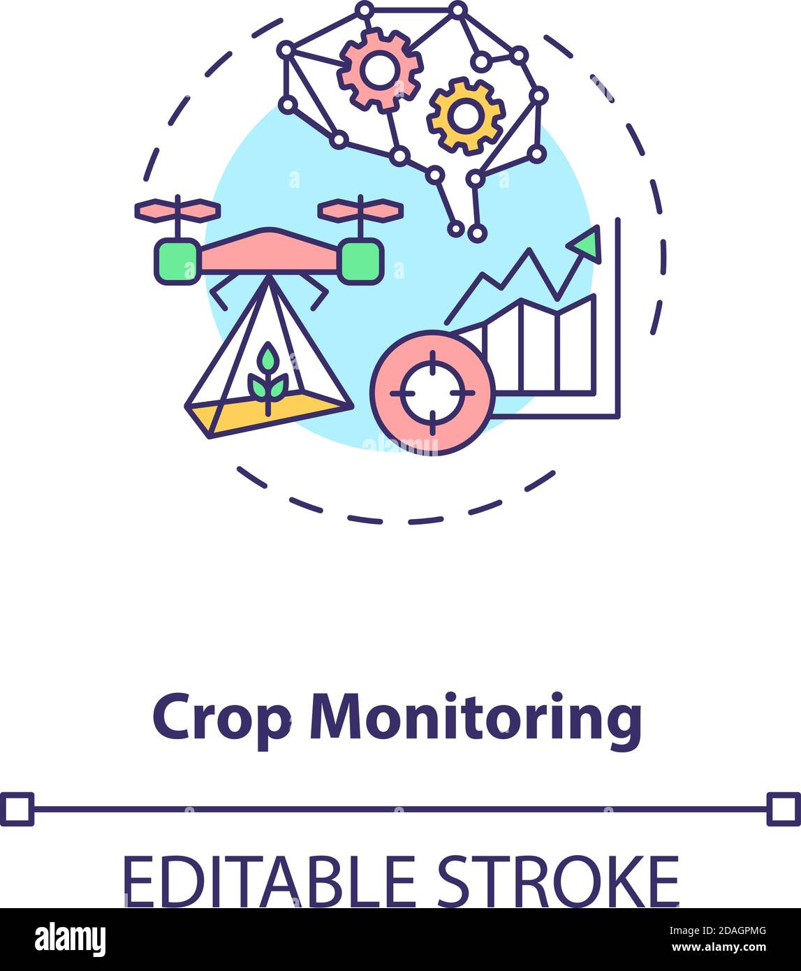 Crop monitoring concept icon Stock Vector Image & Art - Alamy