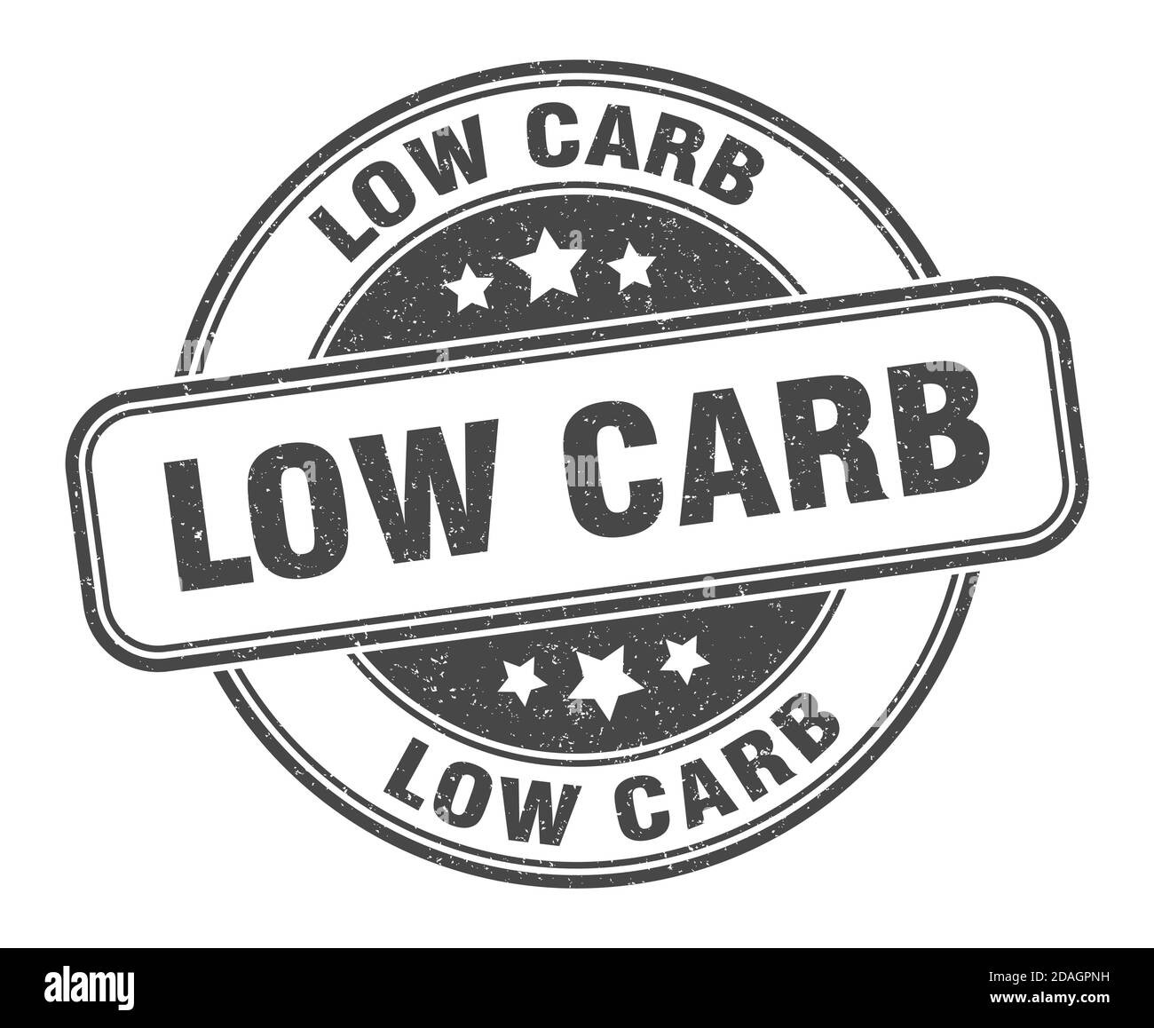 low carb stamp. low carb sign. round grunge label Stock Vector Image ...