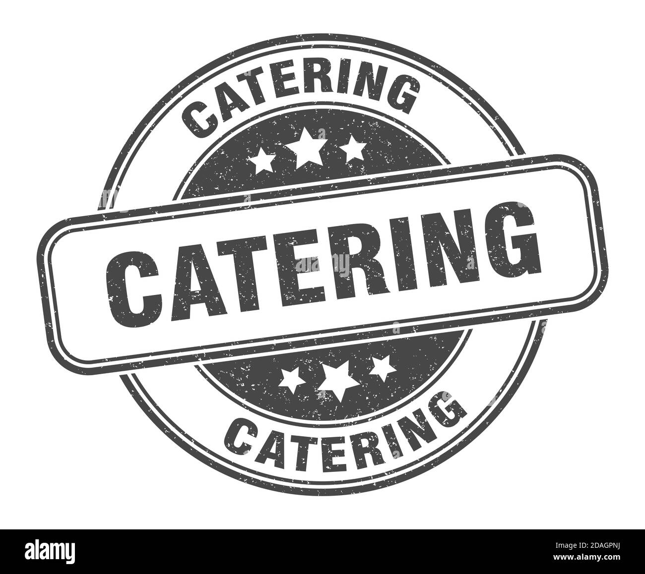 catering stamp. catering sign. round grunge label Stock Vector Image ...